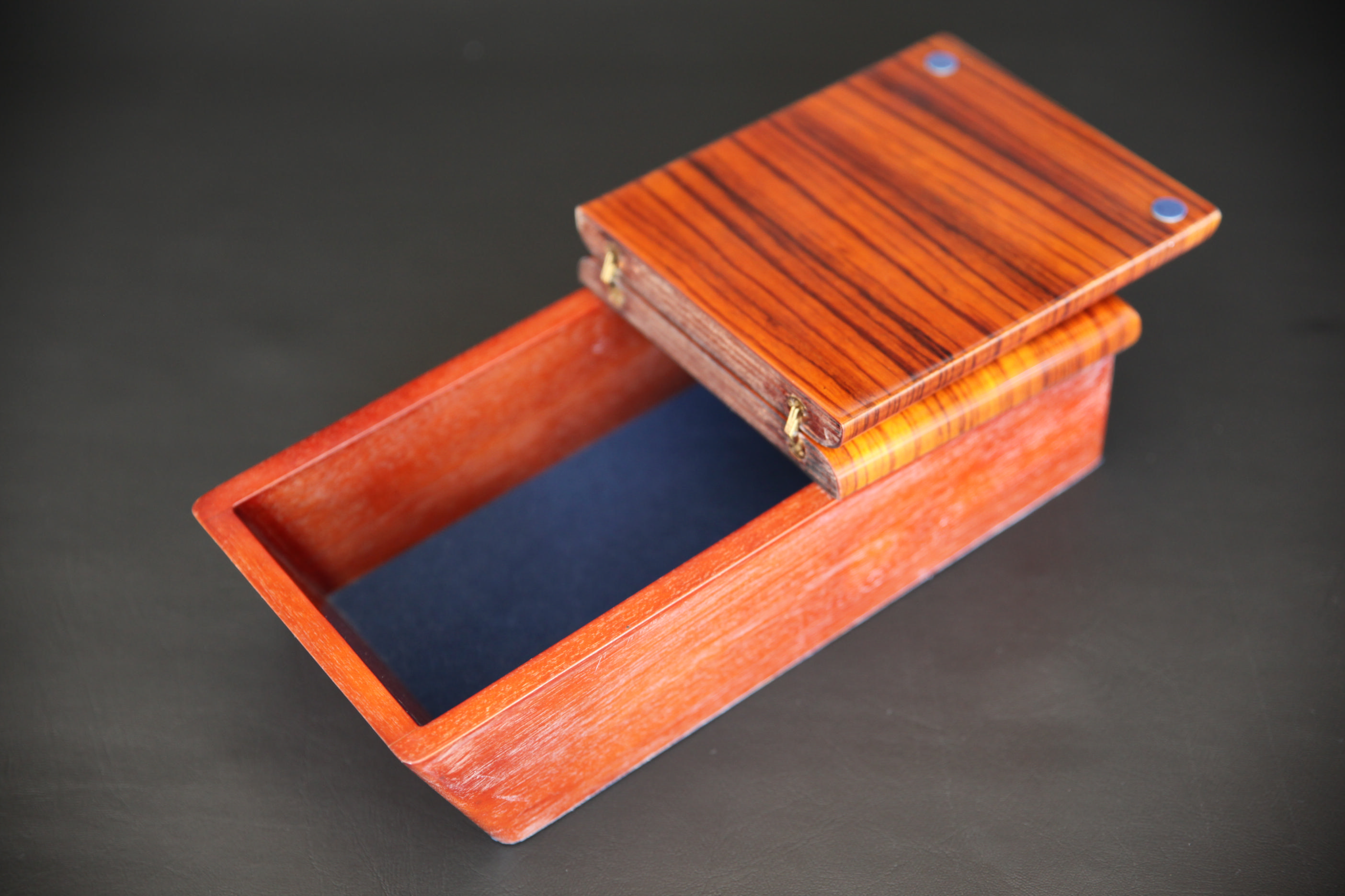 Wooden console box zebrano Mercedes SL SLC 107 - Motorform-Shop